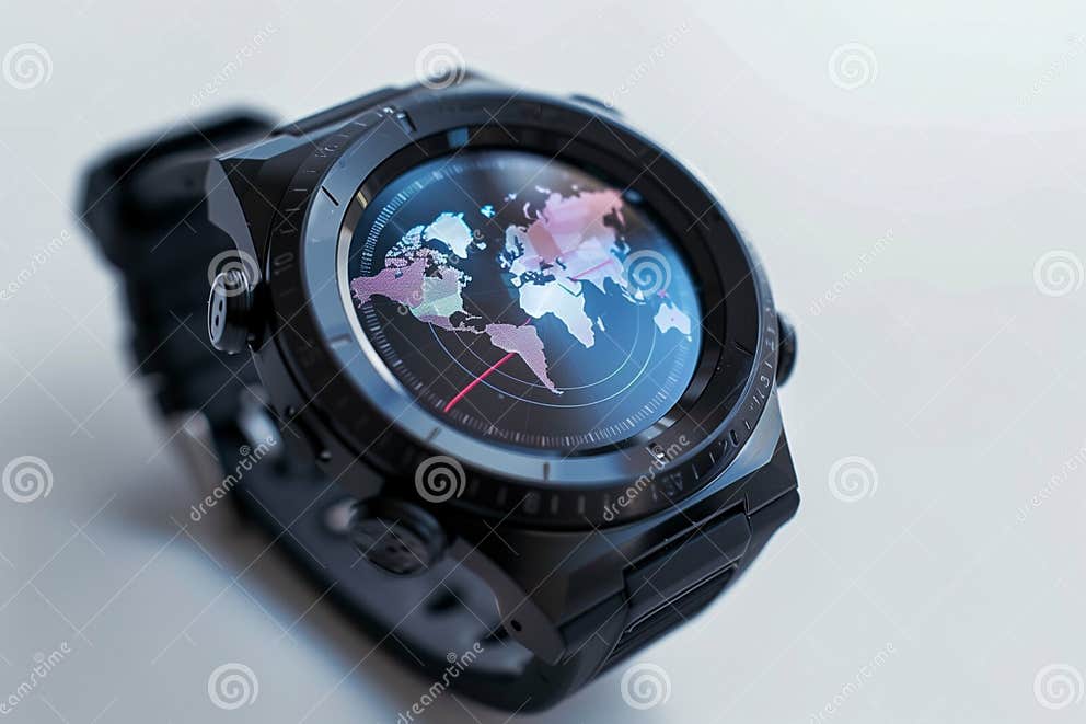 A Smartwatch with a Unique, Circular Touch Interface Displaying a ...