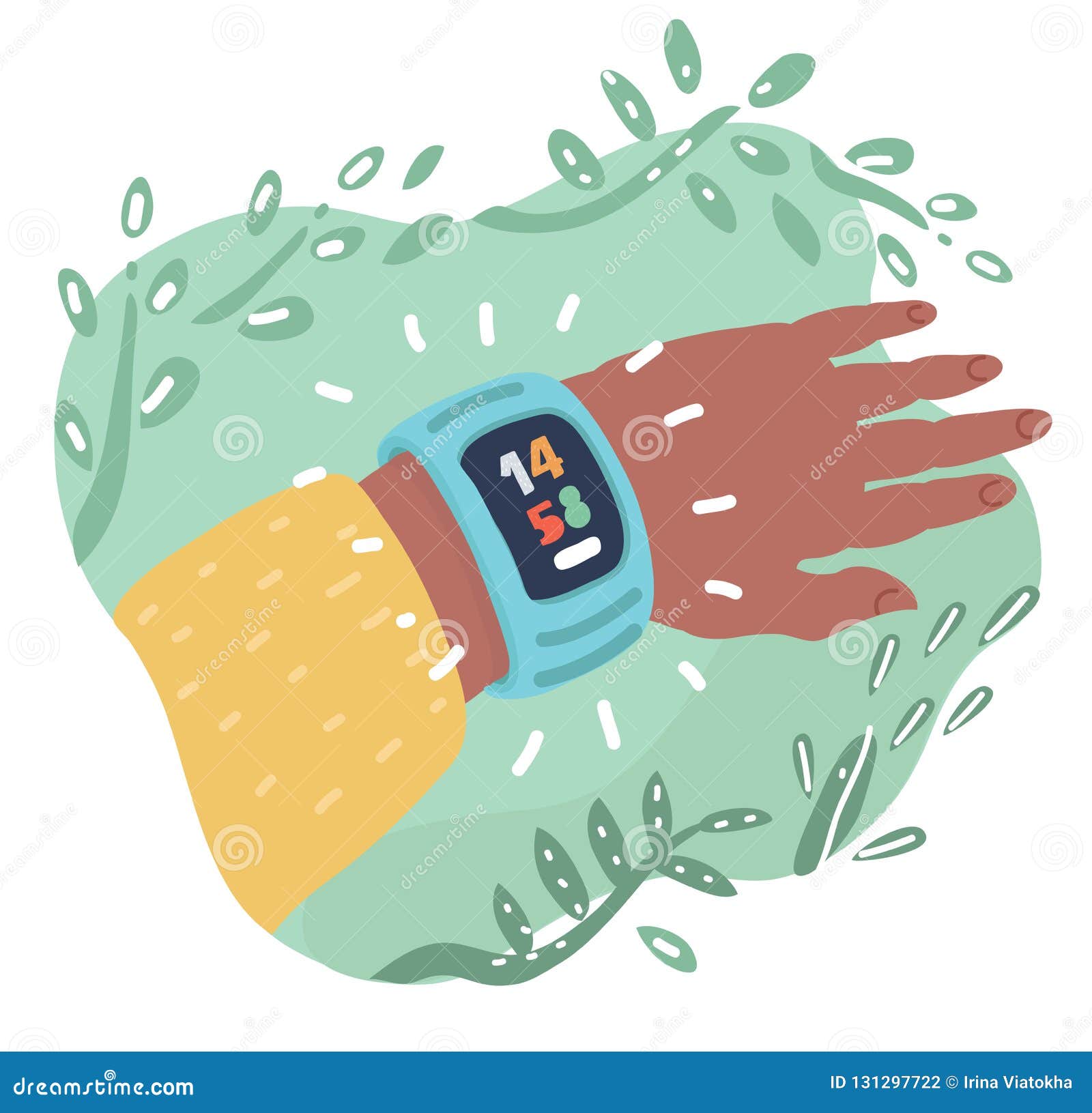 Smartwatch Wearable Accessory for Timekeepnig Stock Vector ...