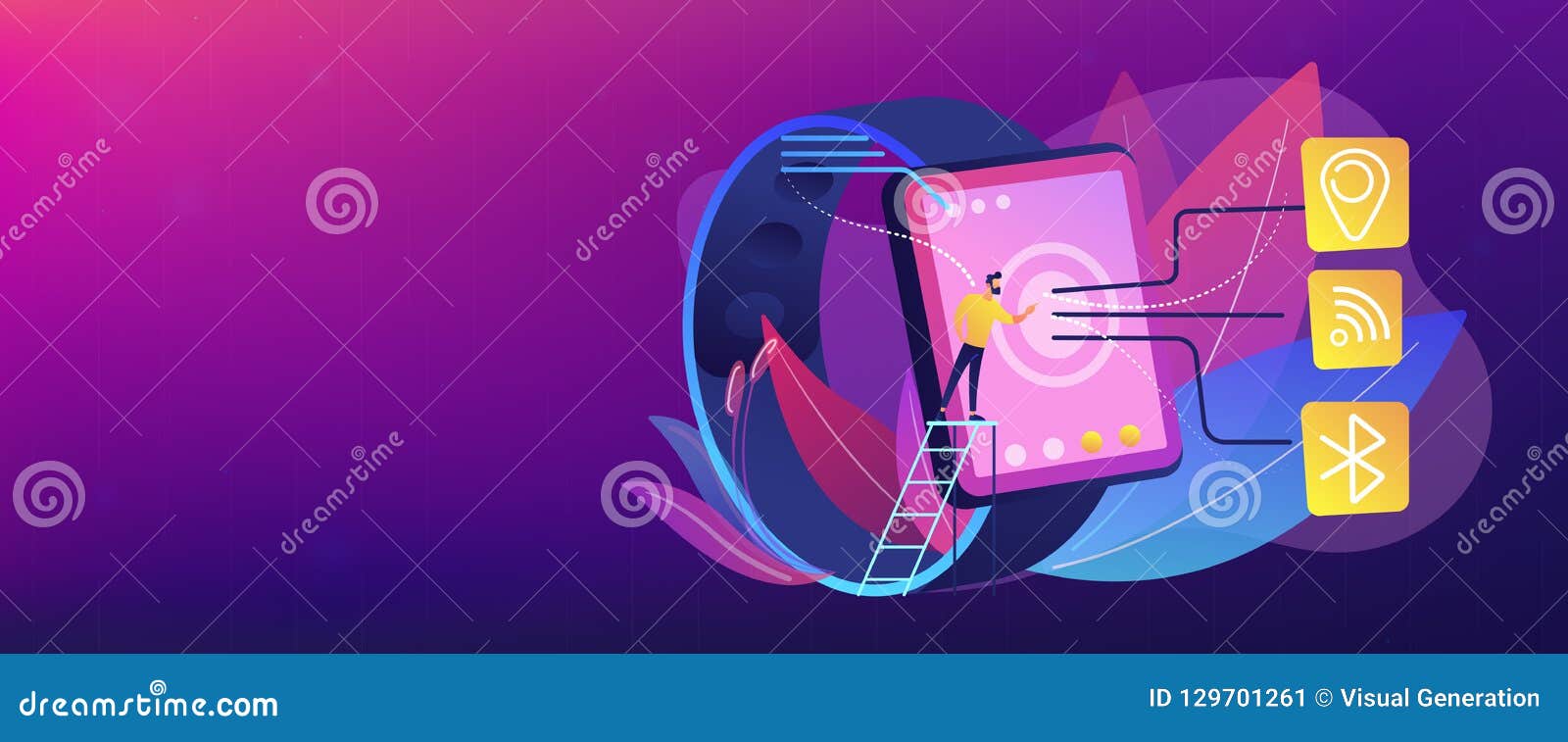 Wireless Connectivity Concept Banner Header. Stock Vector ...