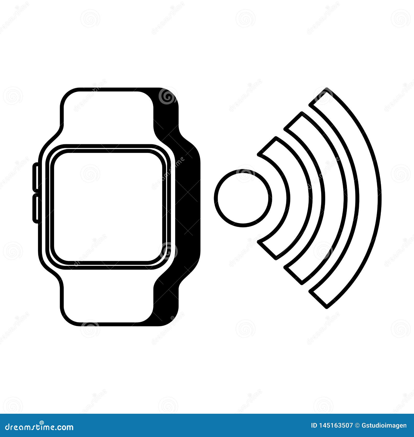 Smartwatch Wireless Signal Nfc Payment Stock Vector - Illustration of ... Smartwatch Wireless Signal Nfc Payment Stock Vector - Illustration of ...