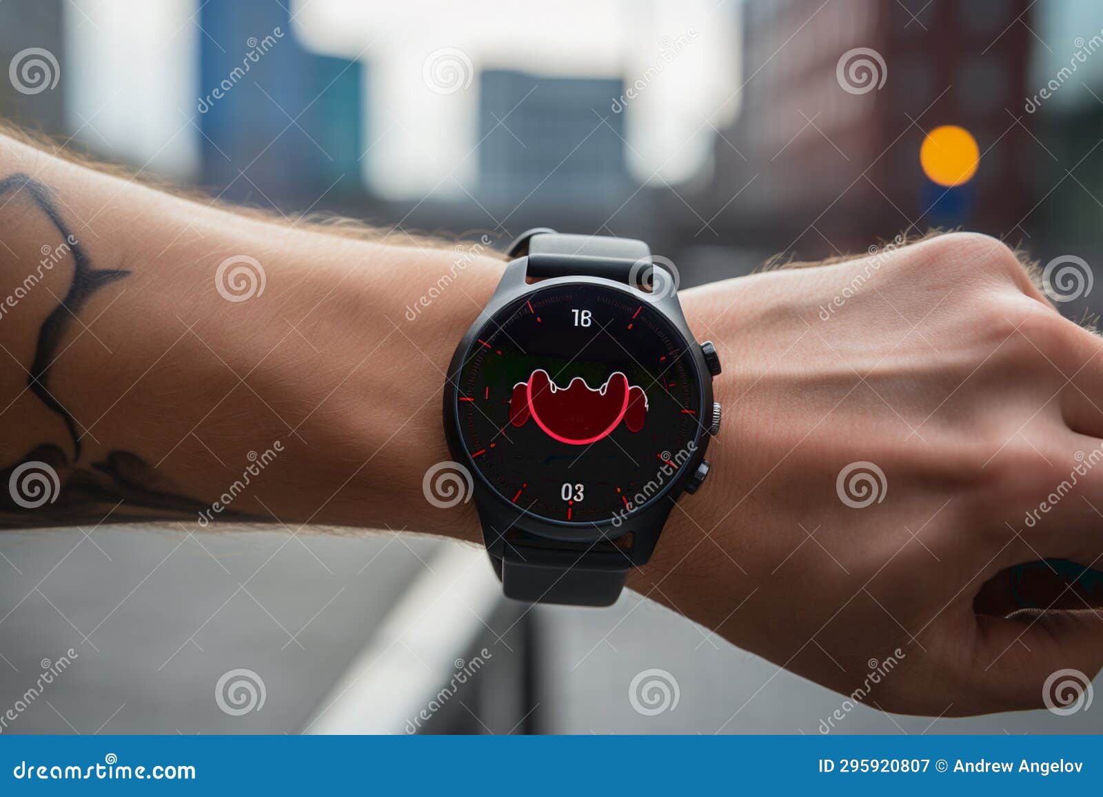Smartwatch on a Wrist Wearable Technology Stock Image - Image of modern ...