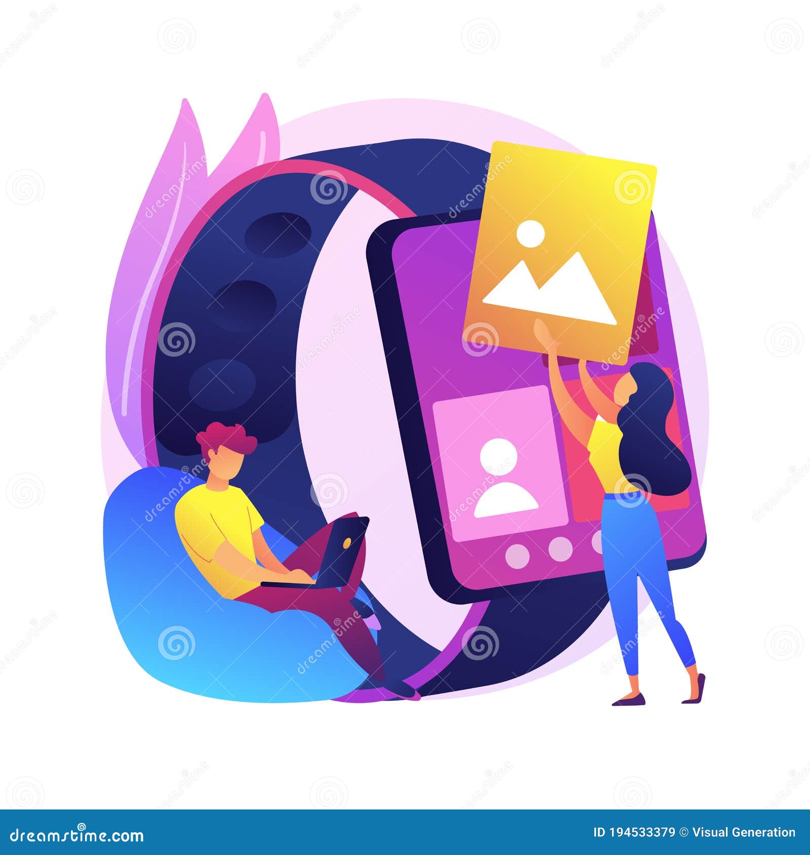 Smartwatches Mobile Apps Development Abstract Concept Vector ...
