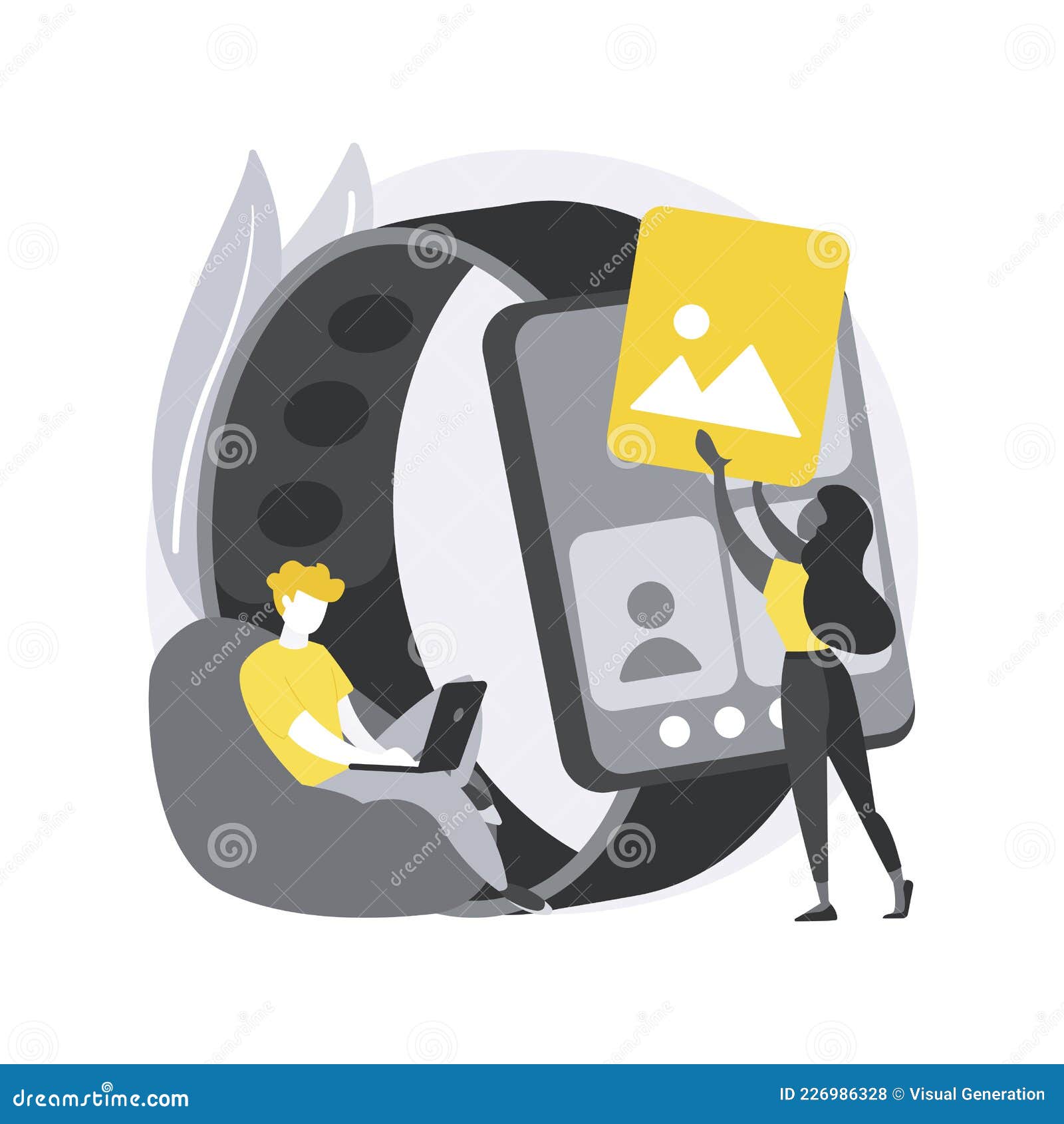 Smartwatches Mobile Apps Development Abstract Concept Vector ...