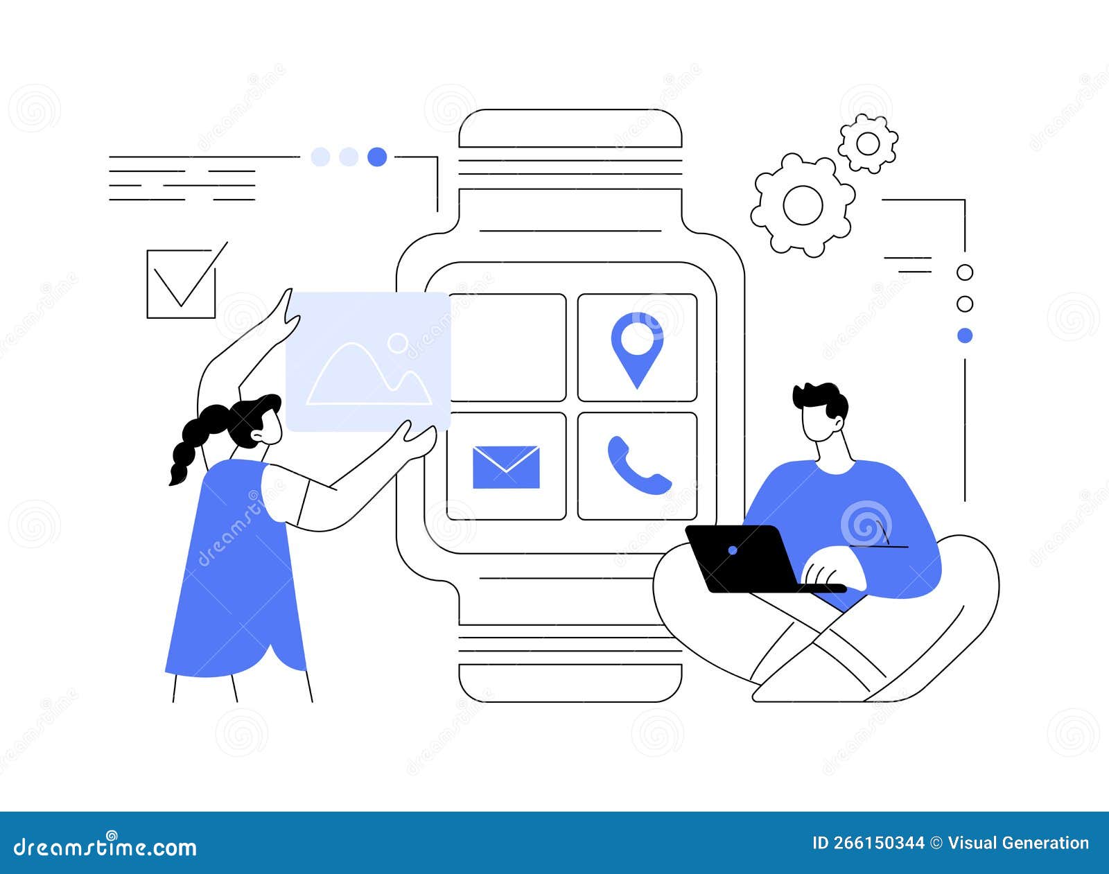 Smartwatches Mobile Apps Development Abstract Concept Vector ...