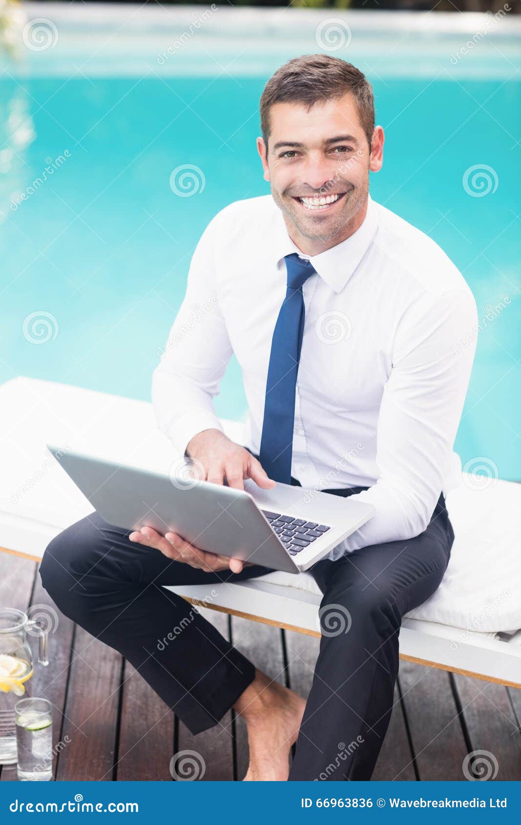 Smarty Dressed Man Using Laptop Stock Photo - Image of camera, notebook ...