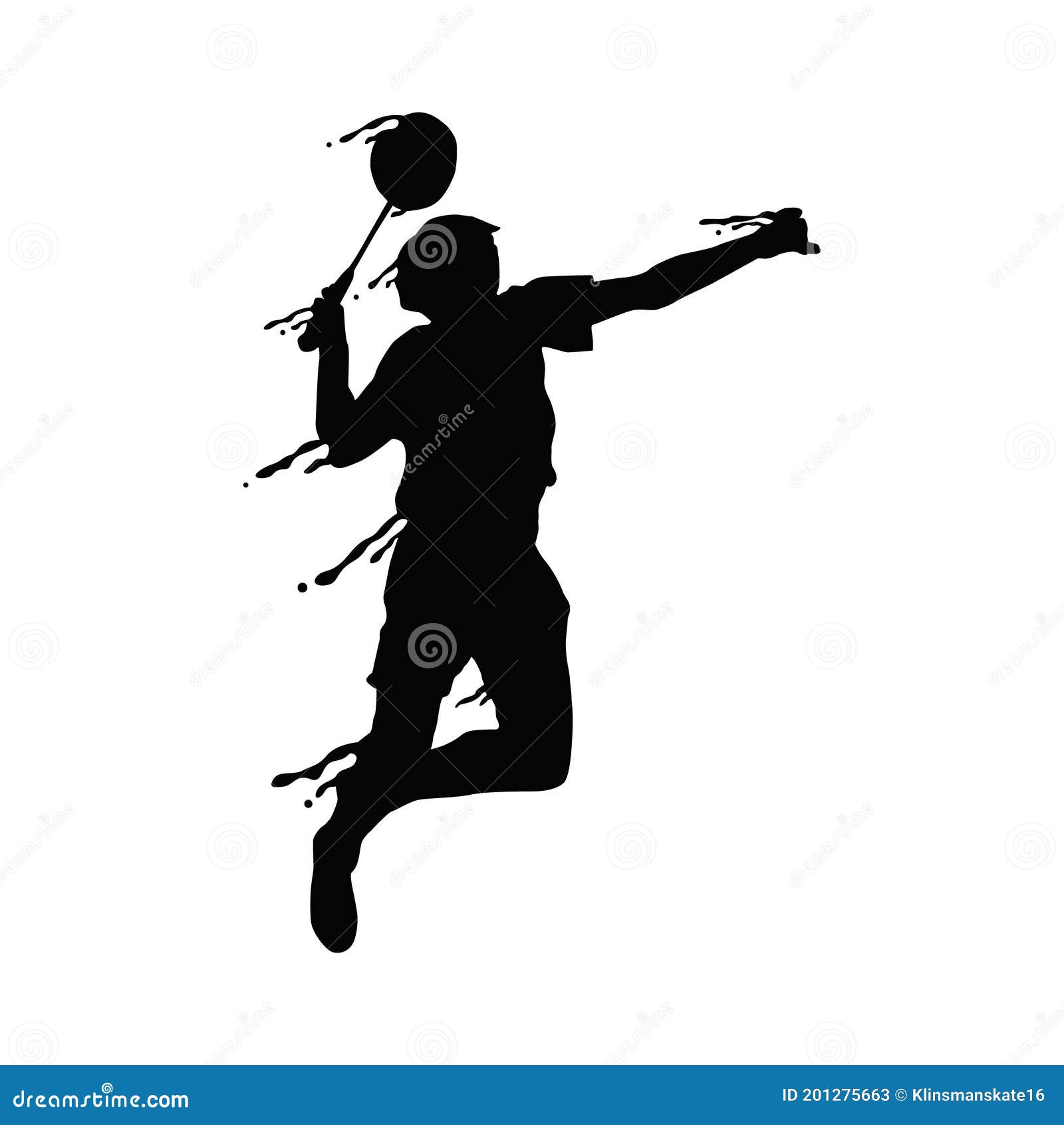 Smash Badminton Players,Vector Graphics Composed Of Particles ...