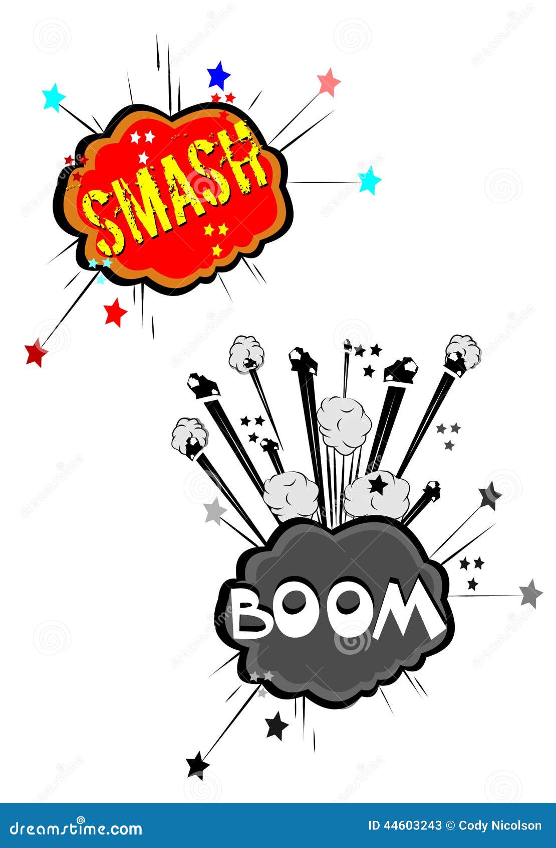 Smash boom bahhhhhh stock illustration. Illustration of element - 44603243