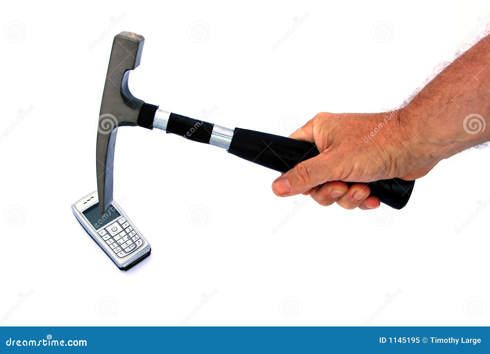 Smash the cell phone stock image. Image of mobilephone - 1145195