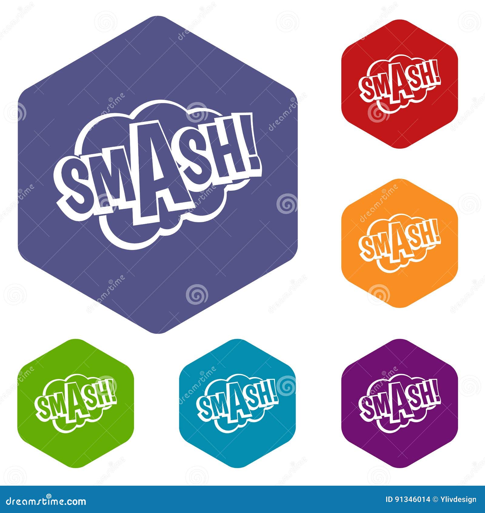 SMASH! Comic Word Cartoon Vector | CartoonDealer.com #47729737