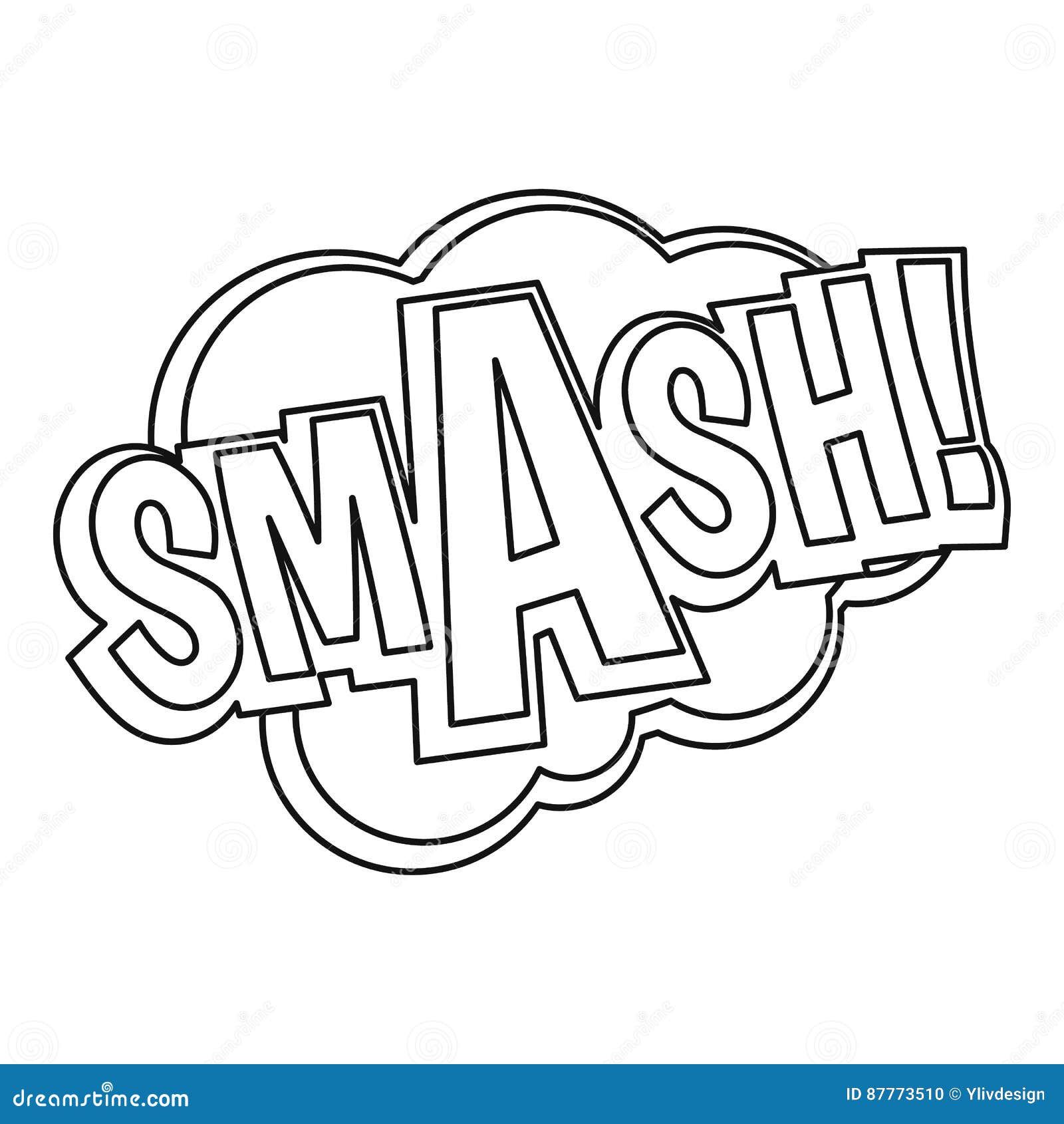 SMASH! Comic Word Cartoon Vector | CartoonDealer.com #47729737
