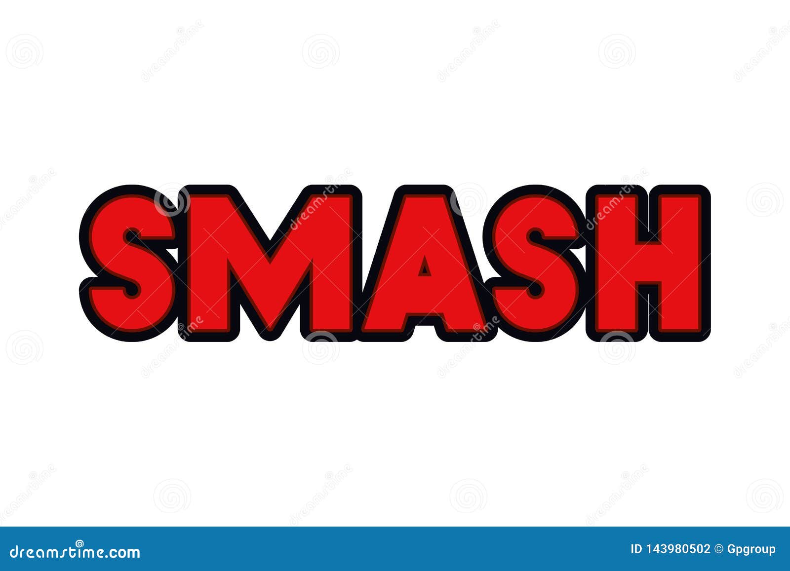 Smash Comic Words Isolated Icon Stock Vector - Illustration of halftone ...