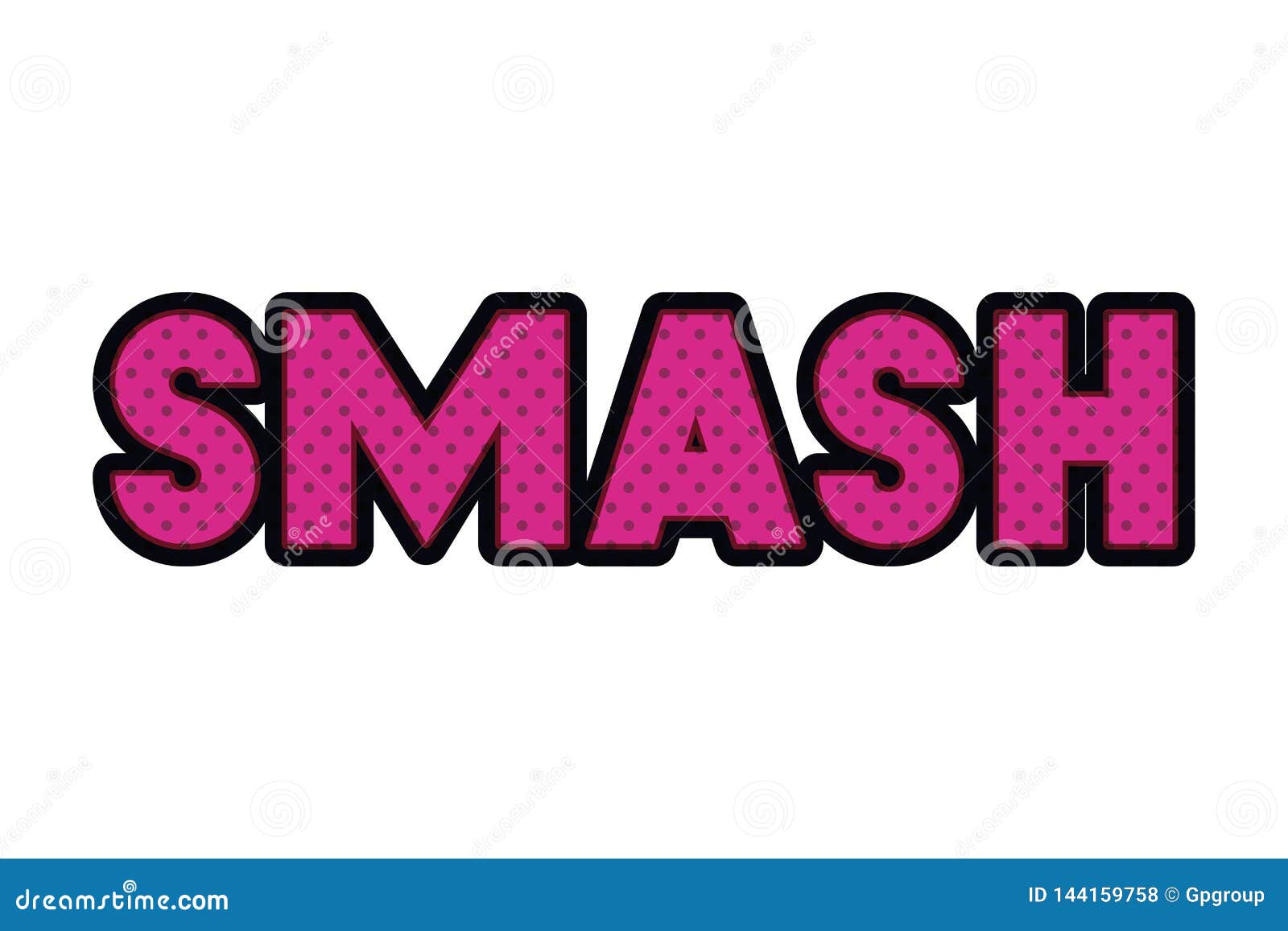 Smash Comic Words Isolated Icon Stock Vector - Illustration of halftone ...