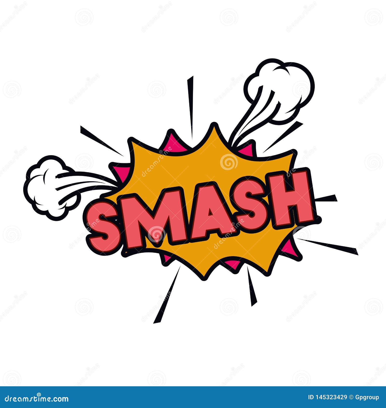 SMASH! Comic Word Cartoon Vector | CartoonDealer.com #47729737