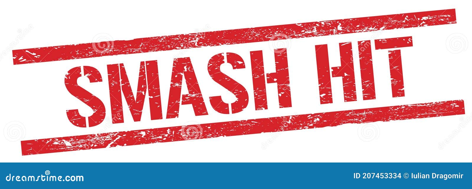 SMASH HIT Text on Red Grungy Rectangle Stamp Stock Illustration ...