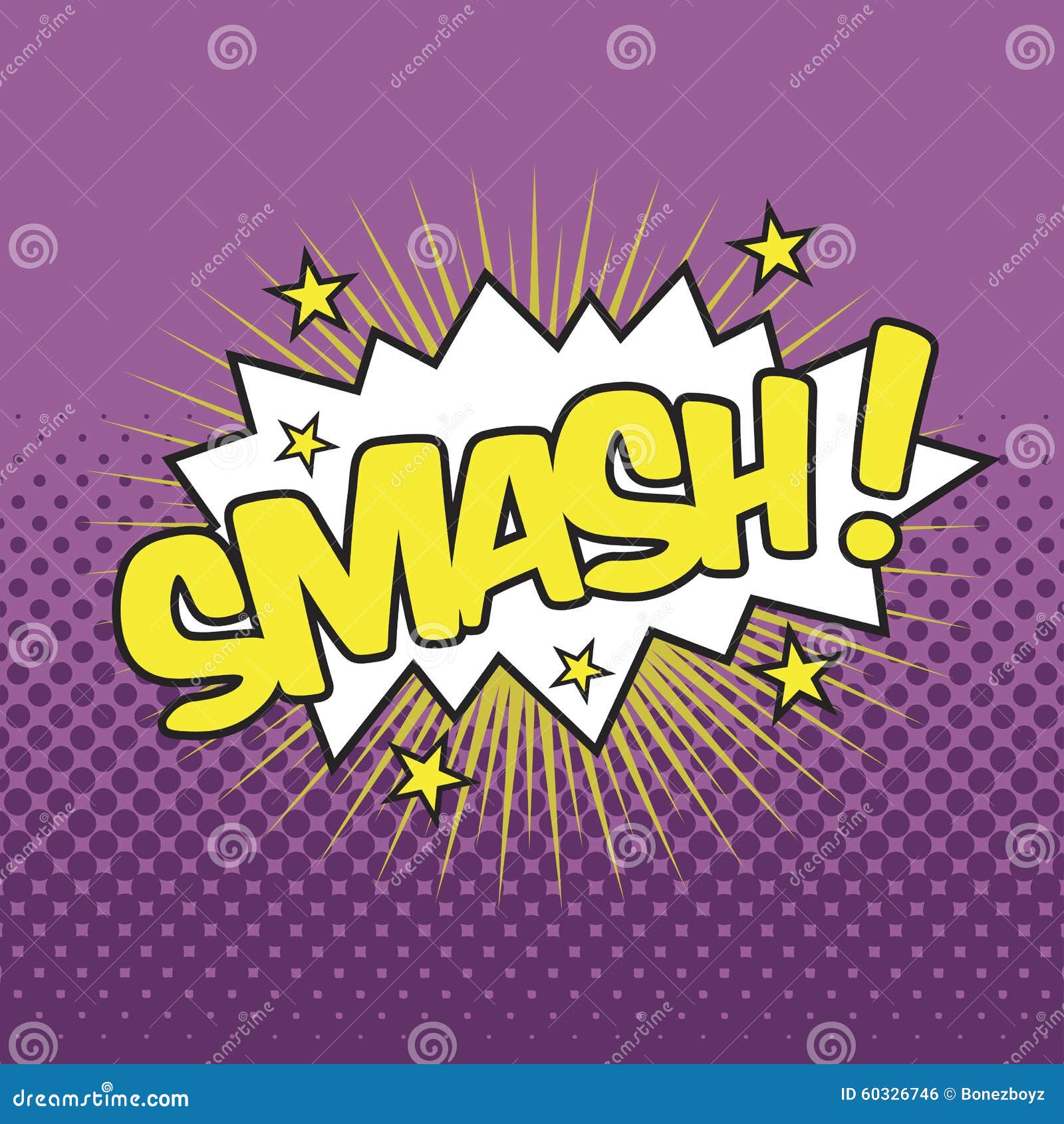 Smash! Wording Cartoon Vector | CartoonDealer.com #47729955