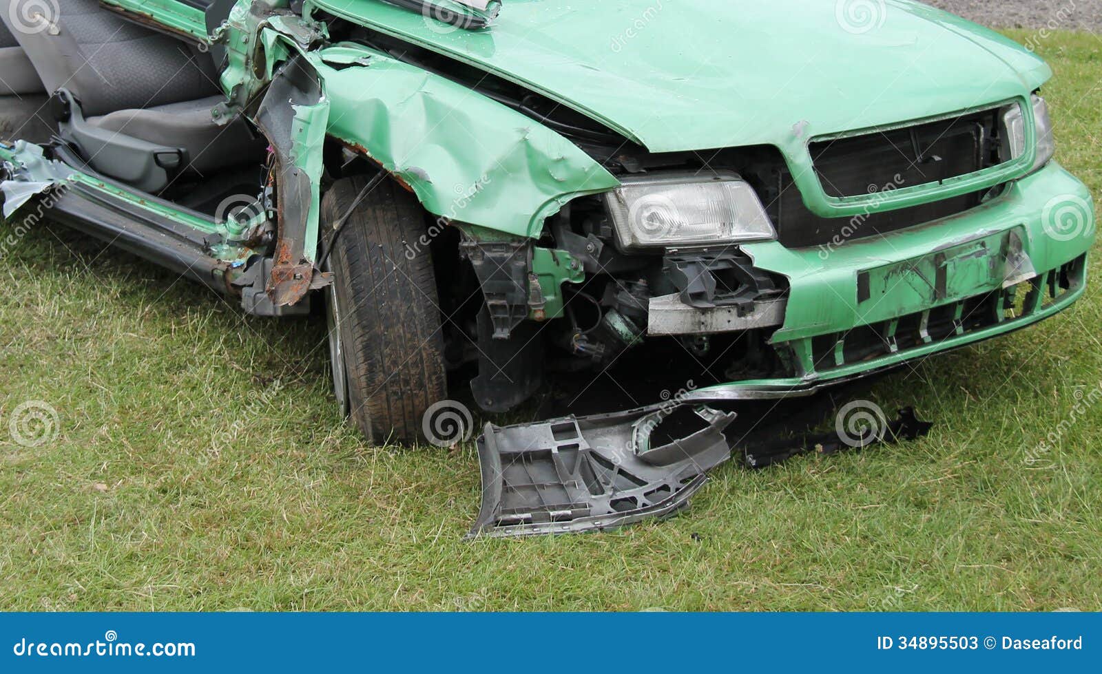 Smashed Body of a Car. stock image. Image of motor, vehicle - 34895503