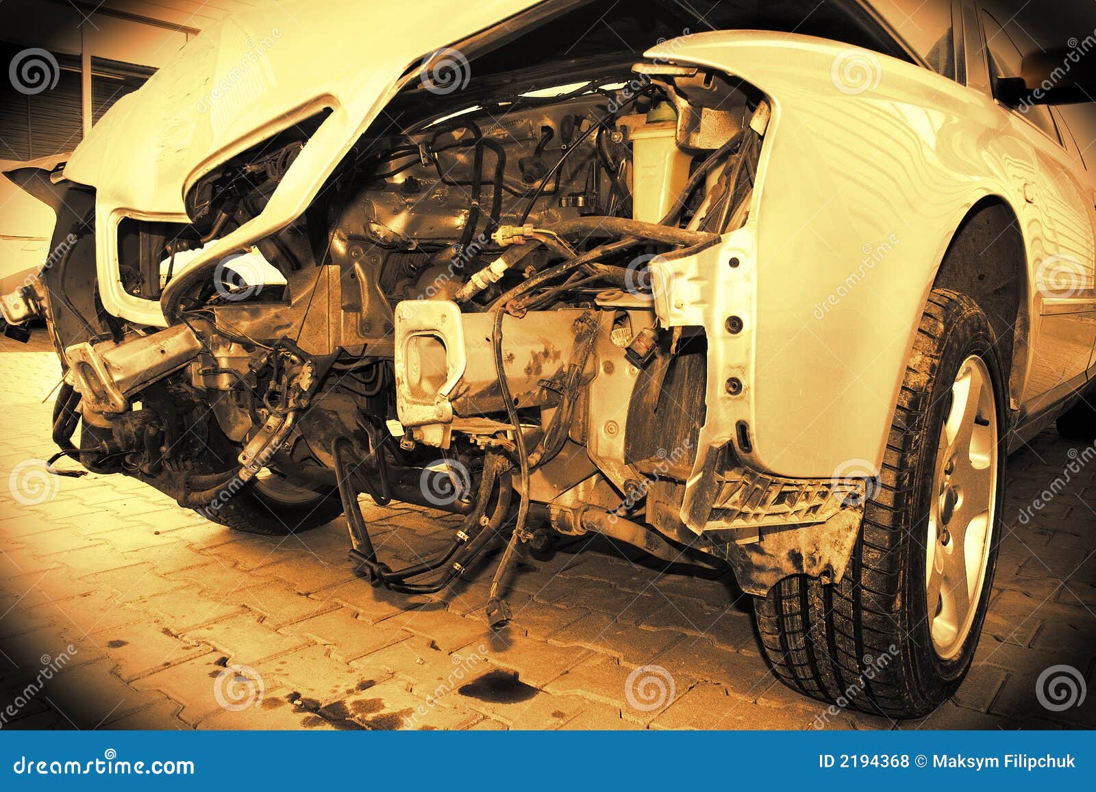 Smashed car stock photo. Image of effect, urban, transport - 2194368