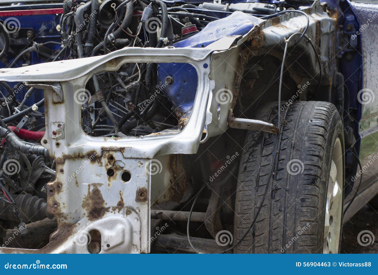 Smashed Car stock image. Image of vandal, parts, yard - 56904463