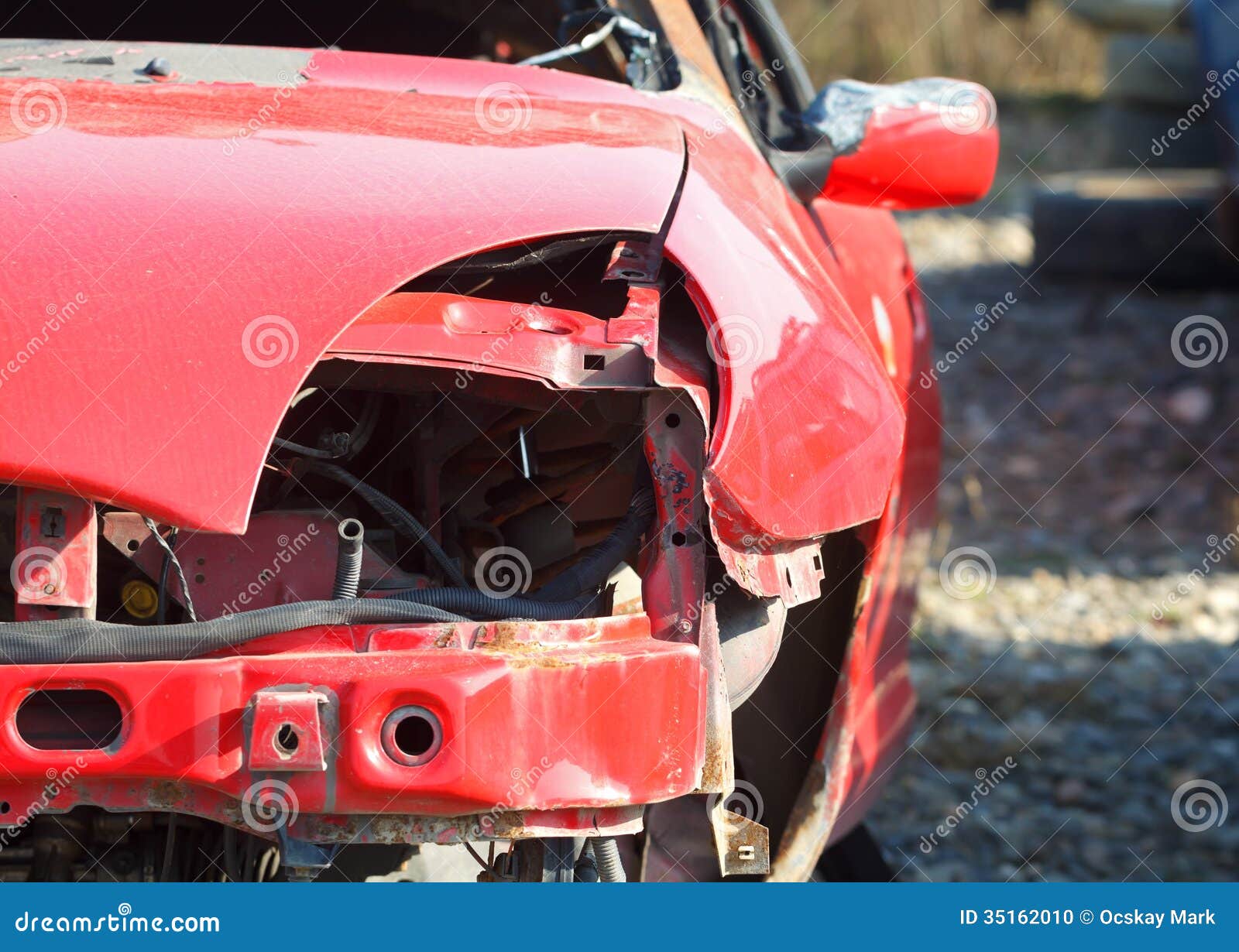 Smashed car stock photo. Image of destruction, break - 35162010
