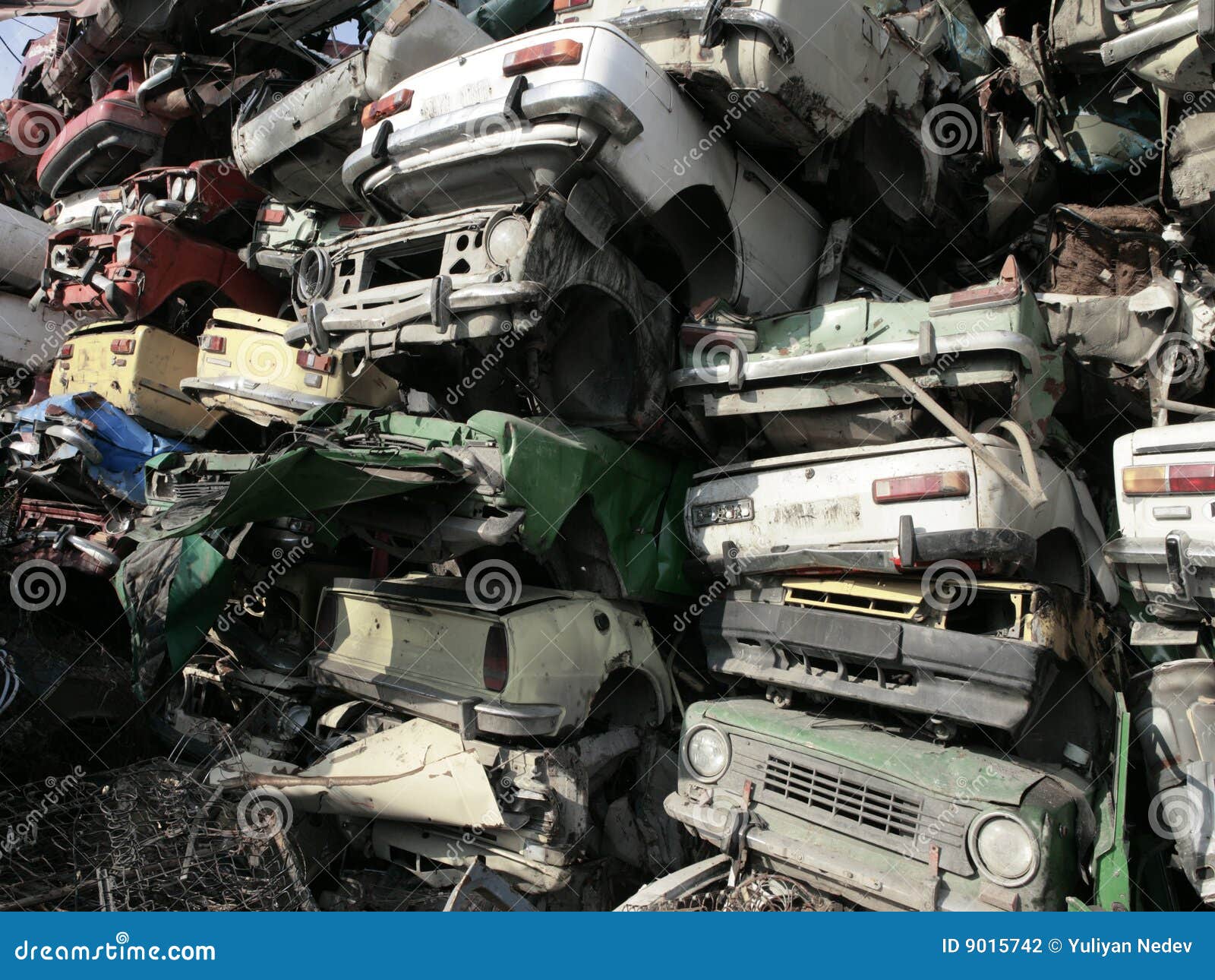 Smashed cars stock photo. Image of abandoned, garbage - 9015742