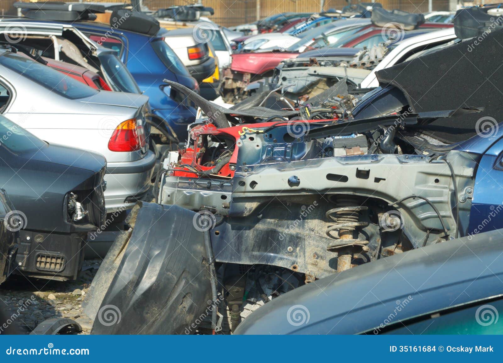Smashed cars stock photo. Image of junk, broken, injury - 35161684