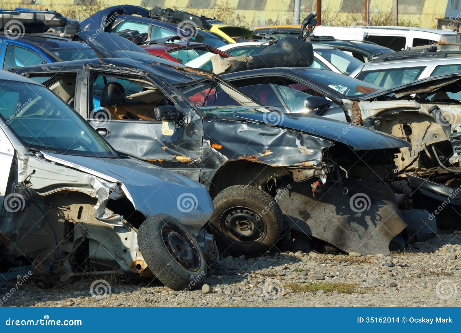 Smashed cars stock photo. Image of abandoned, engine - 35162014