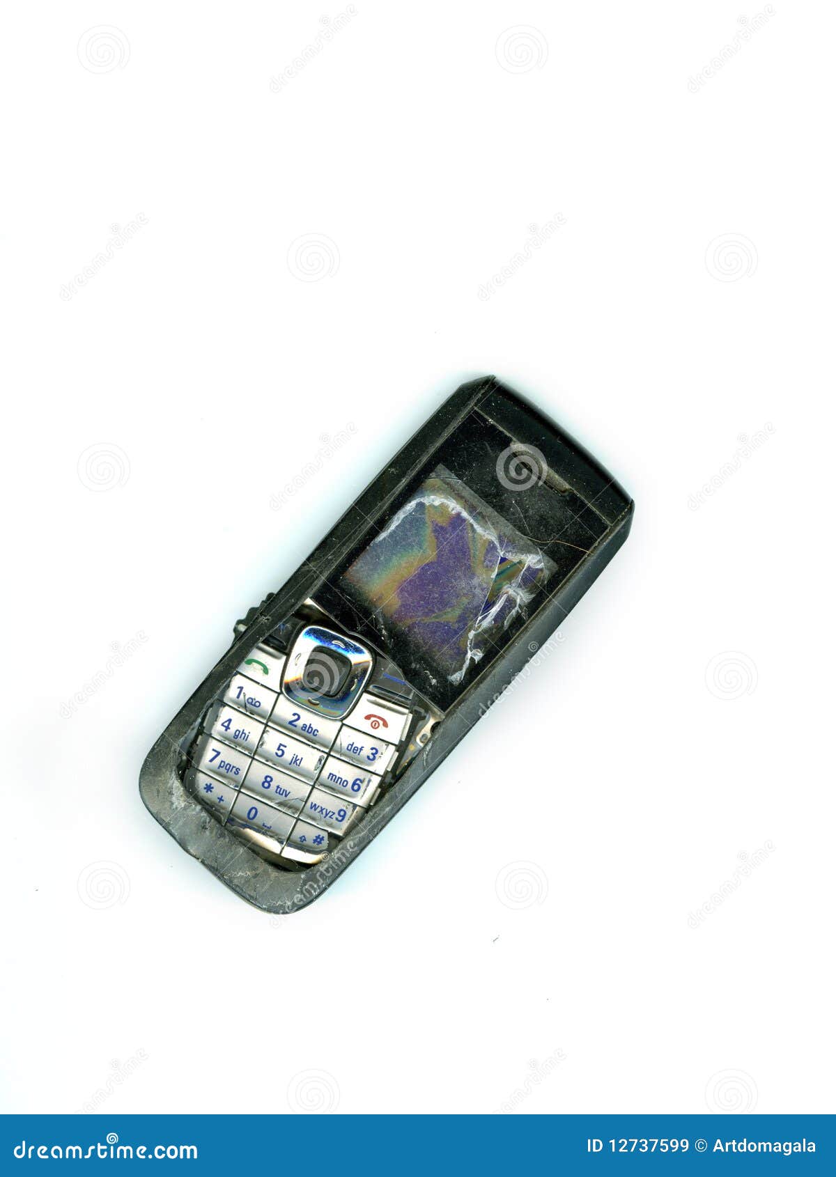 Smashed Cell Phone stock image. Image of refuse, trash - 12737599