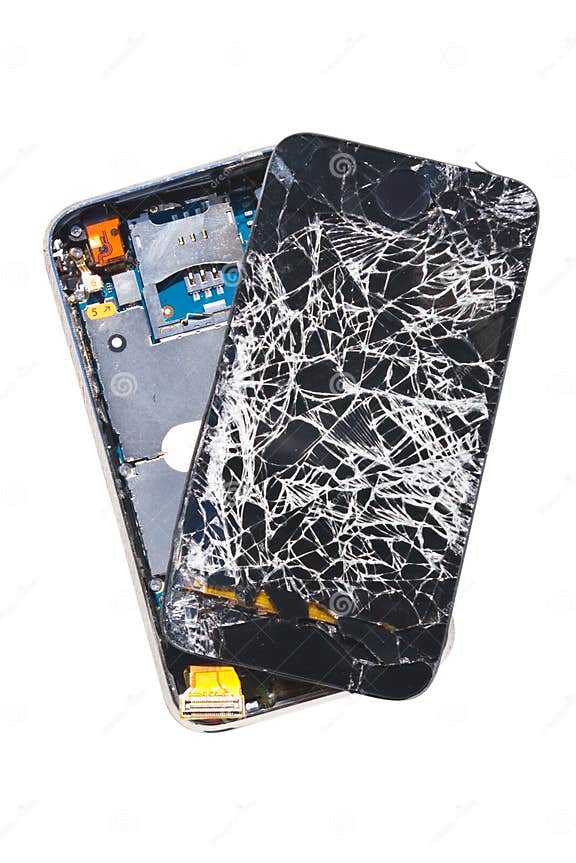 Smashed Cell Phone stock photo. Image of abused, phone - 8100268