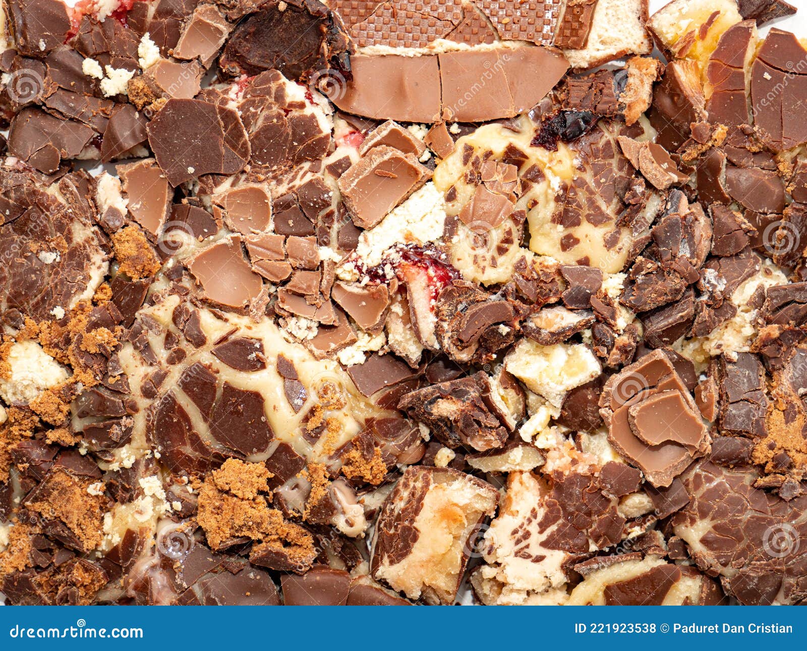 Smashed Chocolate Texture and Backdrop Stock Photo - Image of slice ...