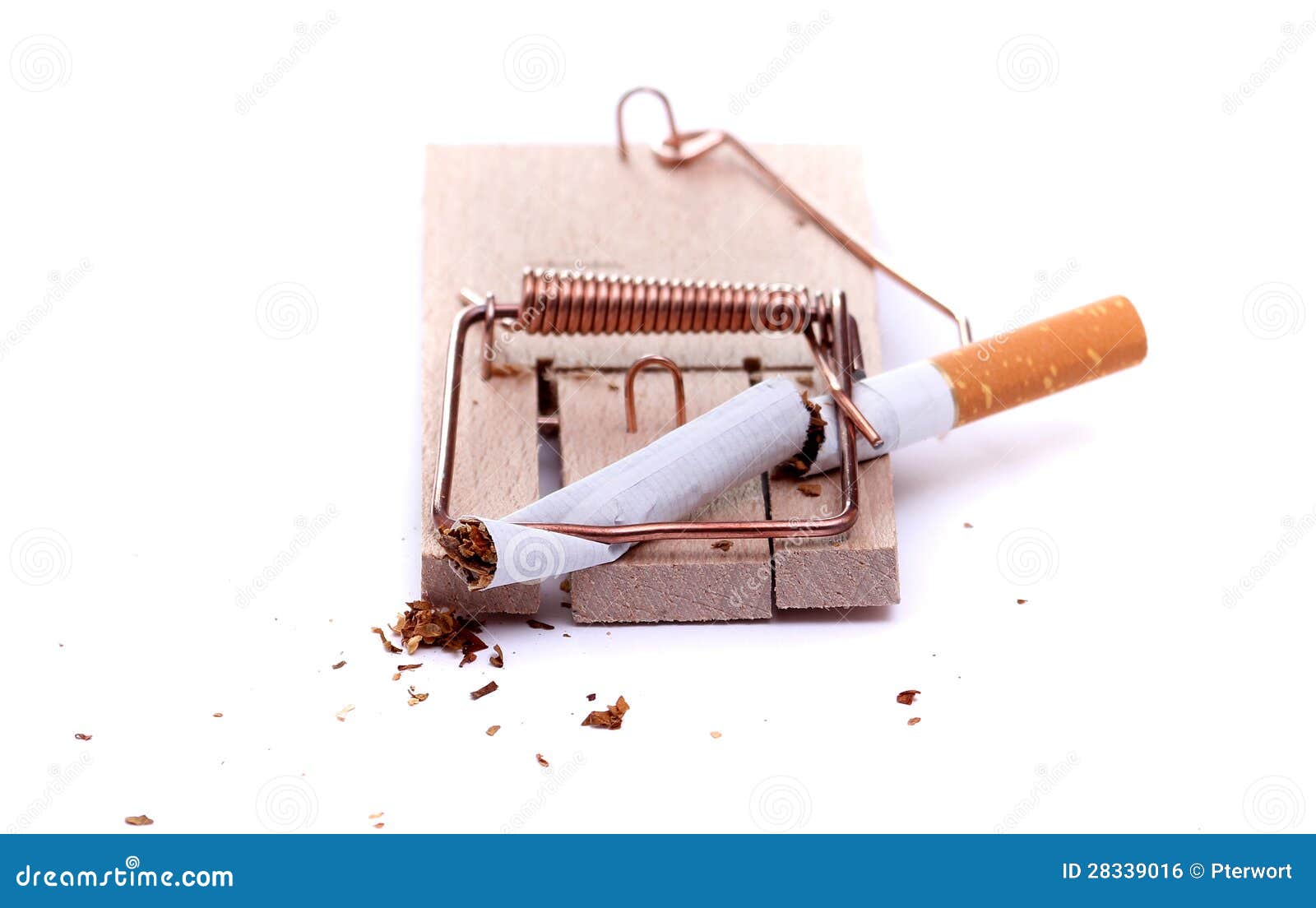 Smashed Cigarette on Mousetrap Stock Photo - Image of metal, smashed ...