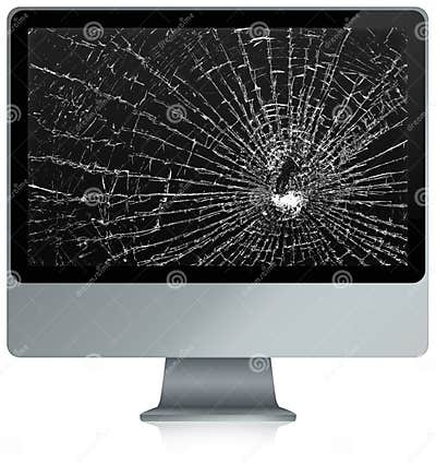 Smashed computer stock illustration. Illustration of electronic - 9990491
