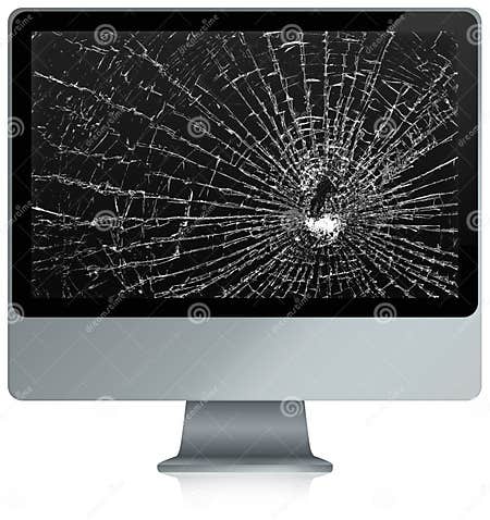 Smashed computer stock illustration. Illustration of electronic - 9990491
