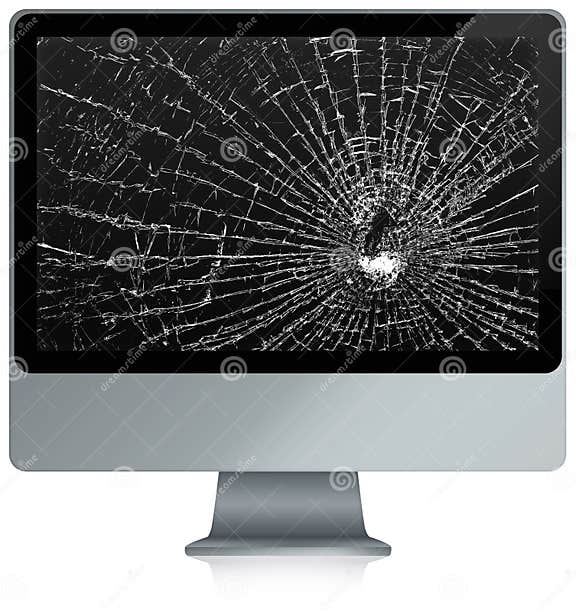 Smashed computer stock illustration. Illustration of electronic - 9990491