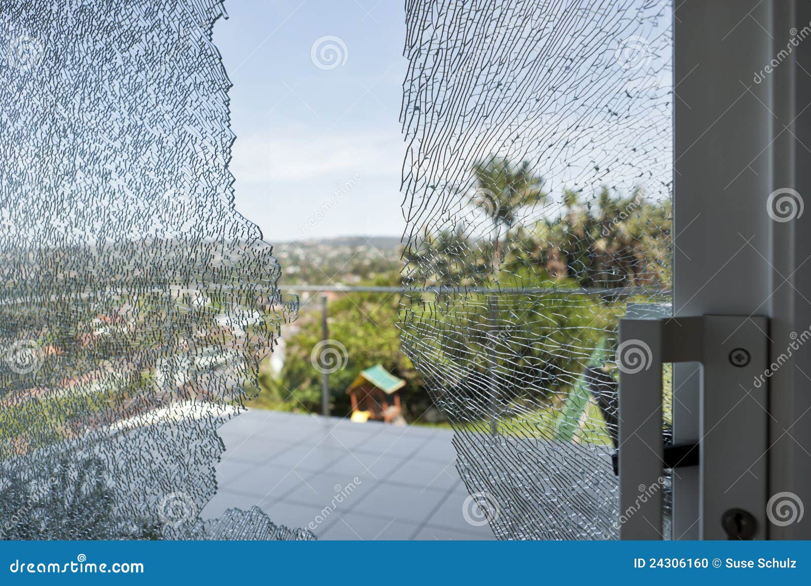 Smashed Glass Window stock photo. Image of fragile, vandalism - 24306160