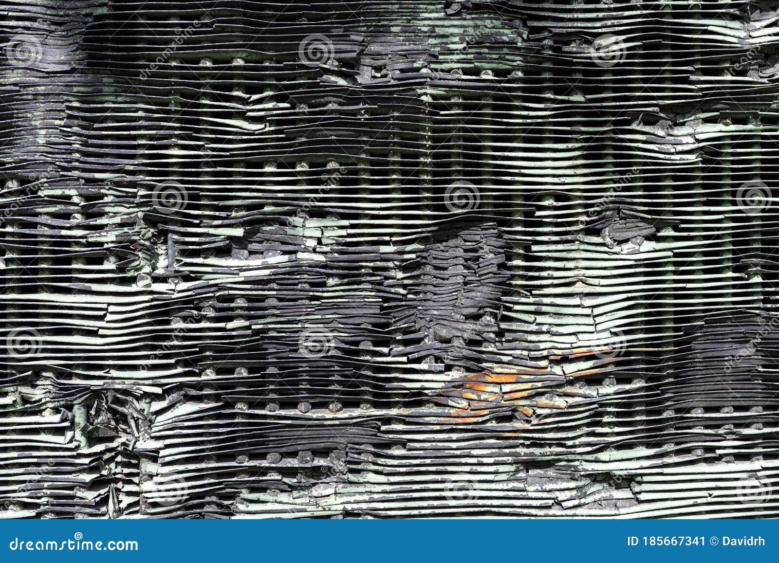 Smashed Grille Detail on an Antique Tractor Stock Image - Image of ...