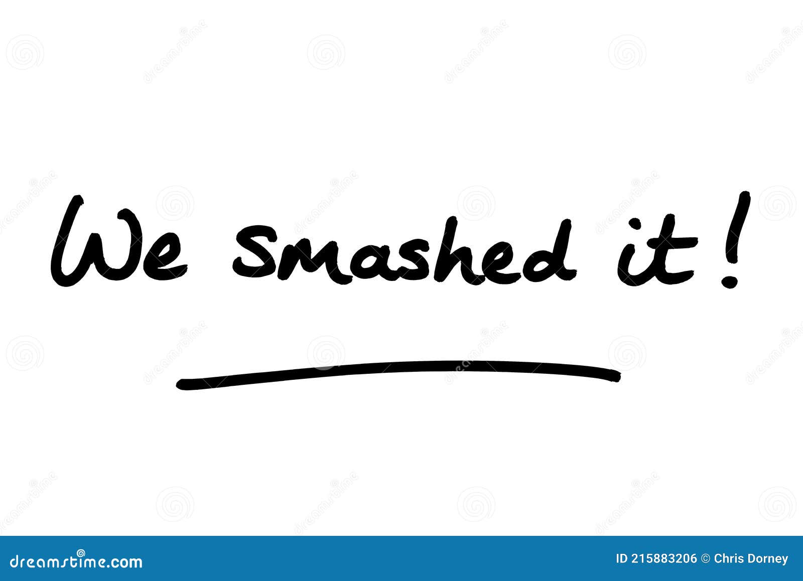 We smashed it stock illustration. Illustration of successful - 215883206