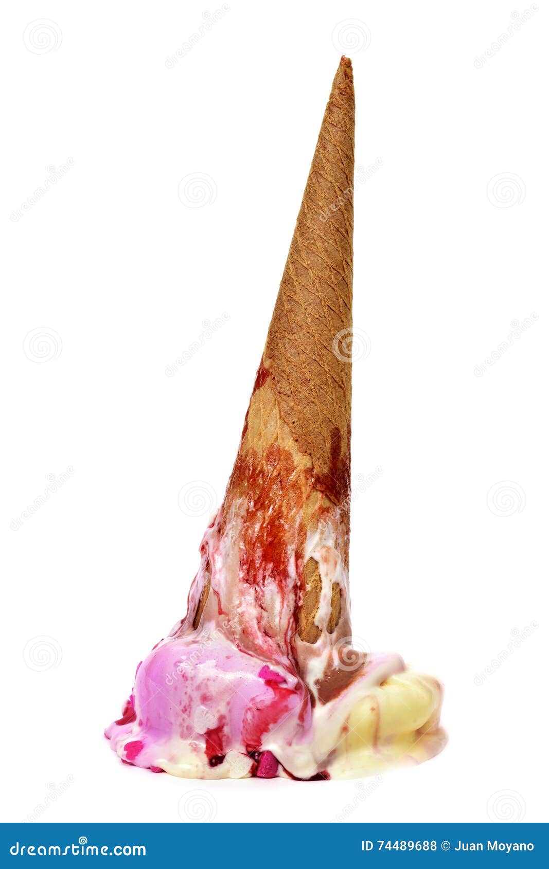 Ice Cream Cone Isolated Spilled Stock Photos - Free & Royalty-Free ...