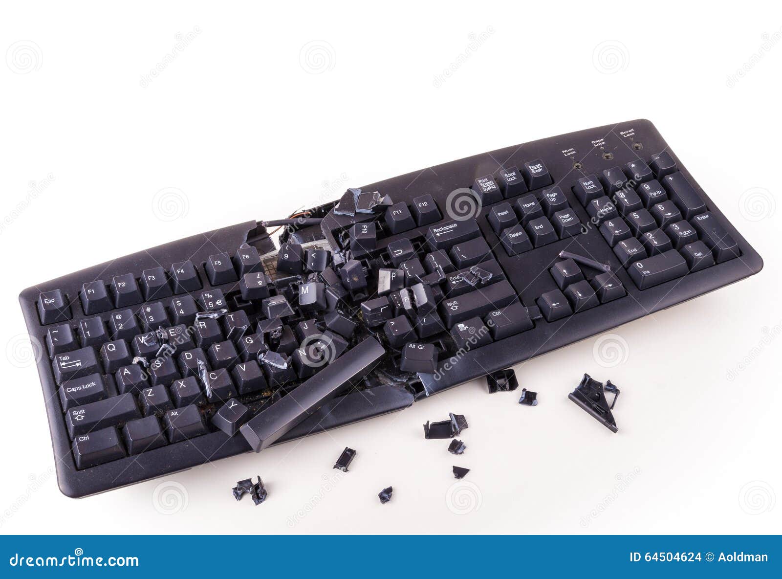 Smashed keyboard stock photo. Image of anxiety, buttons - 64504624