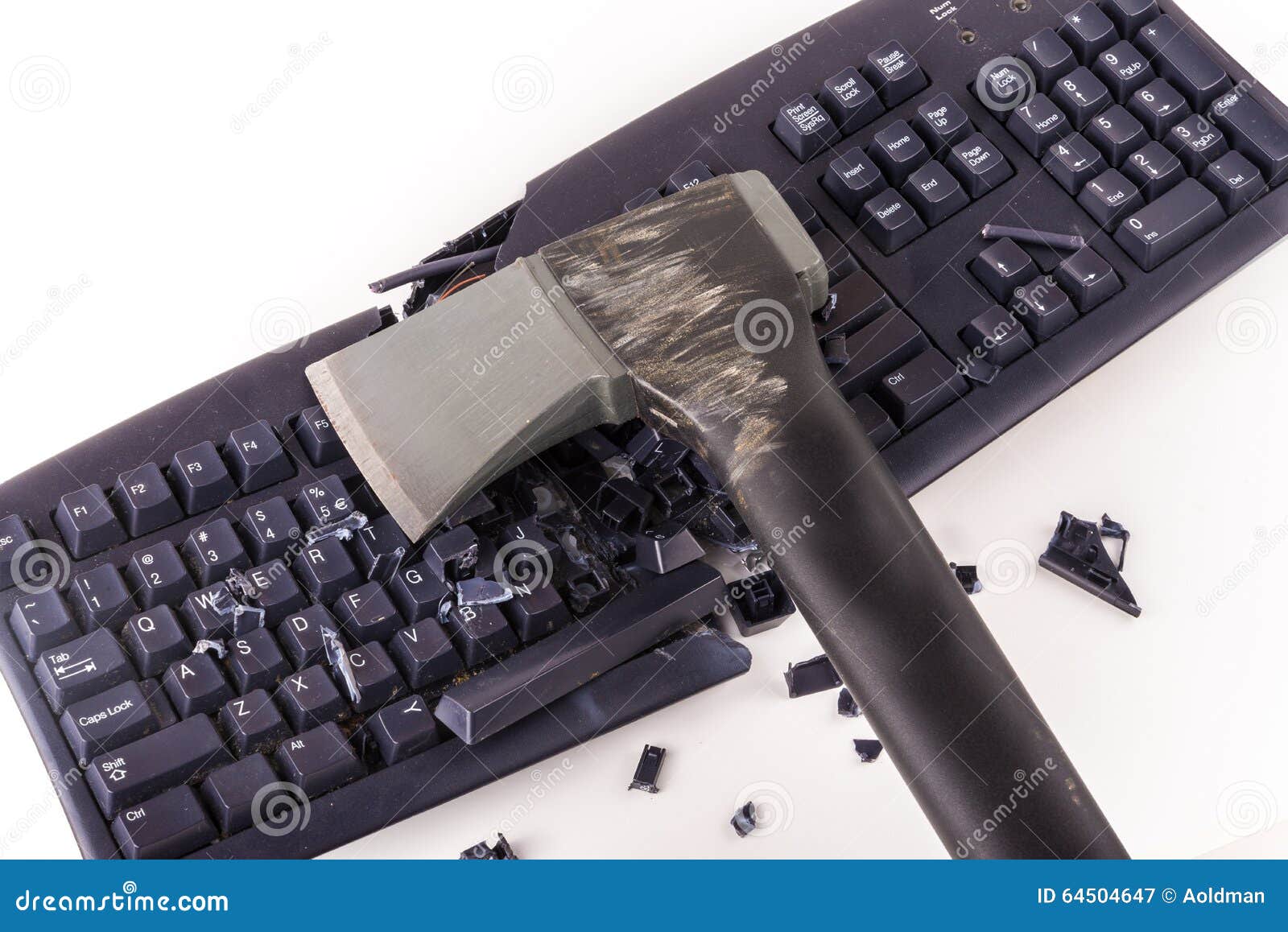Smashed keyboard stock image. Image of communication - 64504647