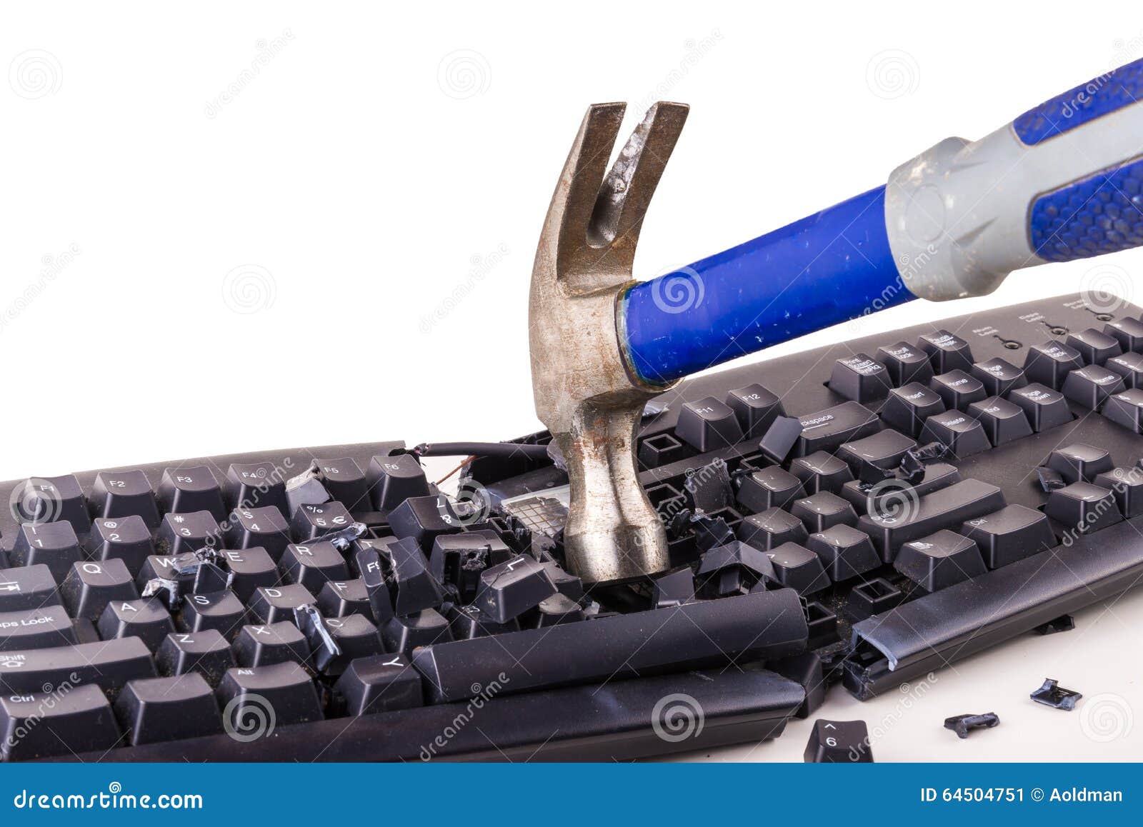 Smashed keyboard stock image. Image of broken, keyboard - 64504751