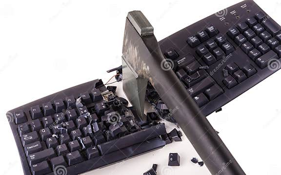 Smashed keyboard stock photo. Image of data, electronic - 64504754