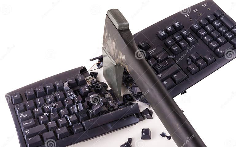 Smashed keyboard stock photo. Image of data, electronic - 64504754