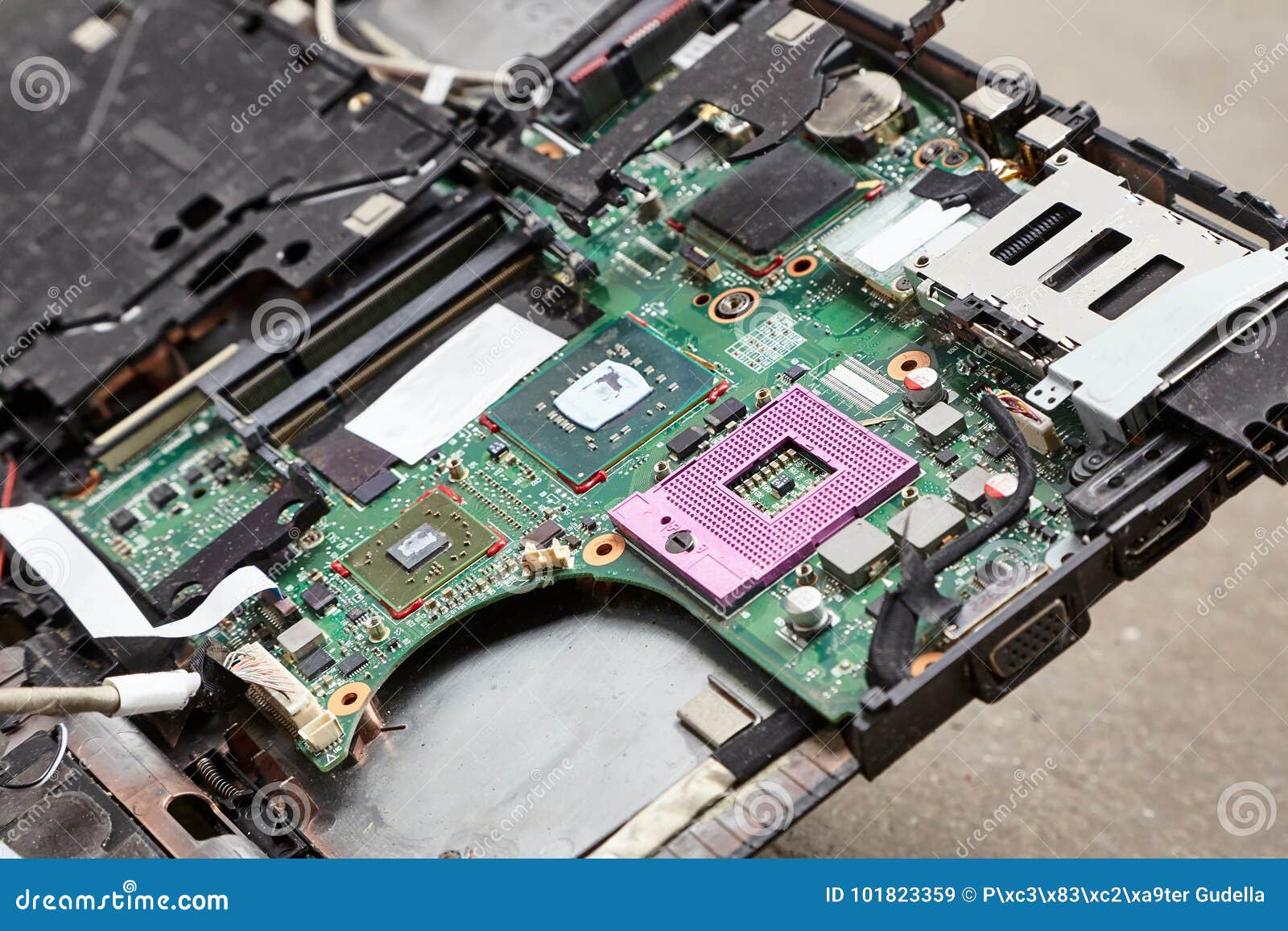 Smashed Laptop Hardware stock image. Image of broken - 101823359