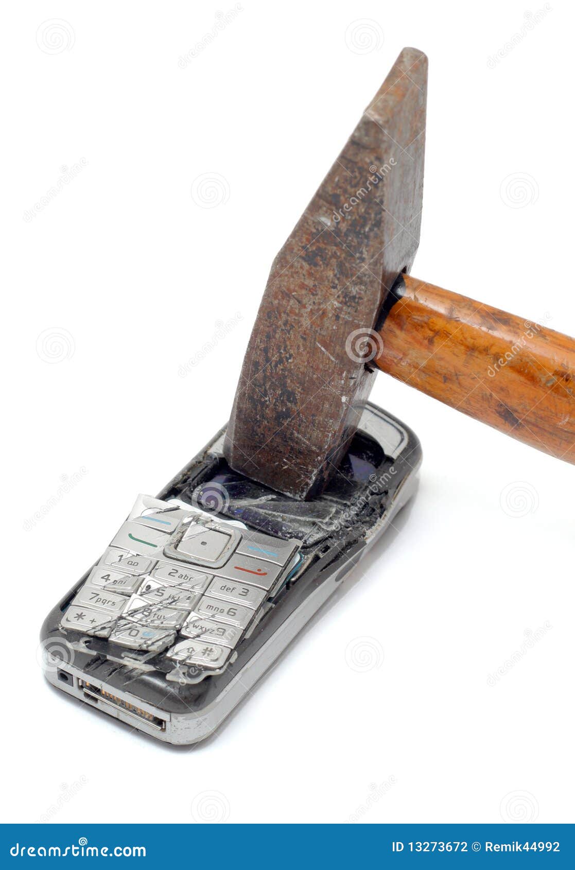 Smashed mobile phone stock photo. Image of broke, jammed - 13273672