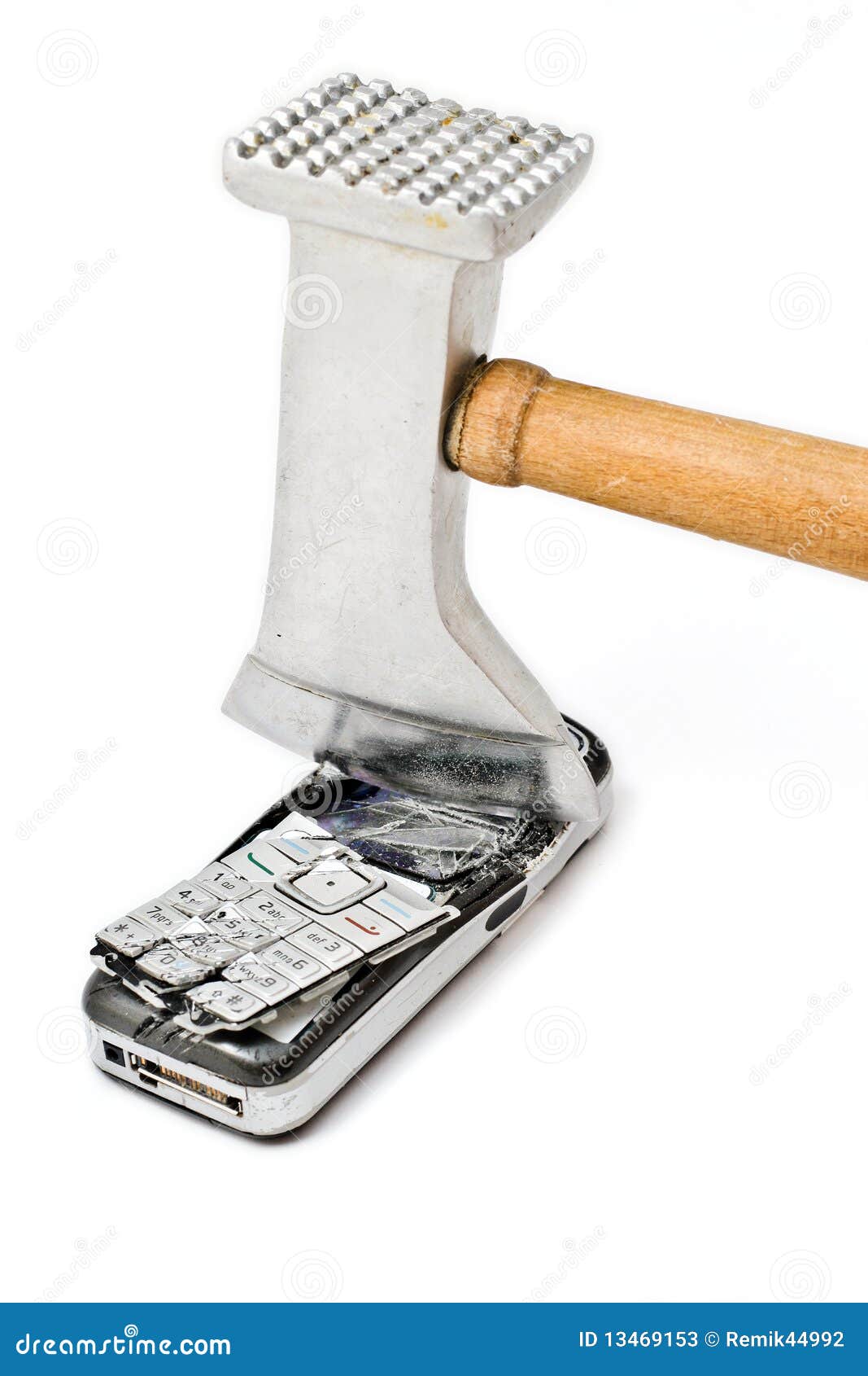 Smashed mobile phone stock image. Image of jammed, stress - 13469153