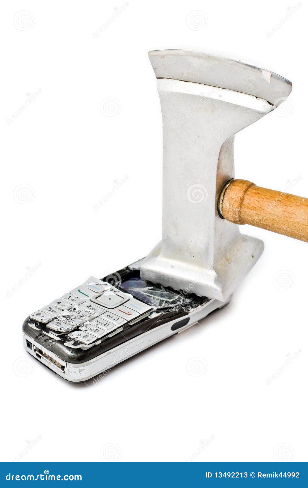 Smashed mobile phone stock image. Image of cellphone - 13492213