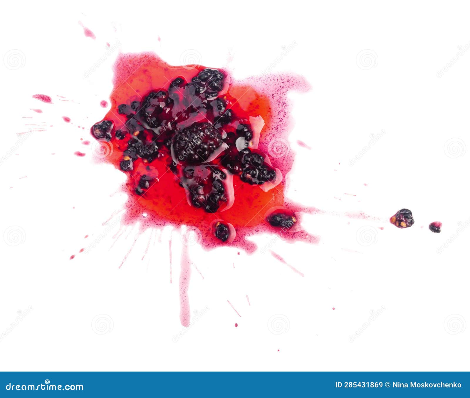 Smashed Mulberry stock image. Image of splash, creative - 285431869