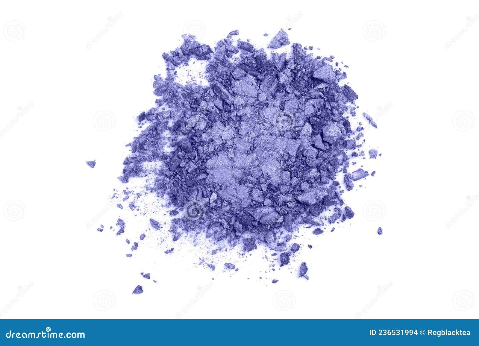 Smashed Peri Eyeshadow Isolated on a White Background. Stock Photo ...