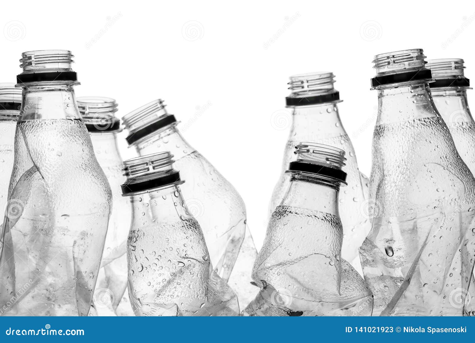 Smashed plastic bottles stock image. Image of bottle - 141021923