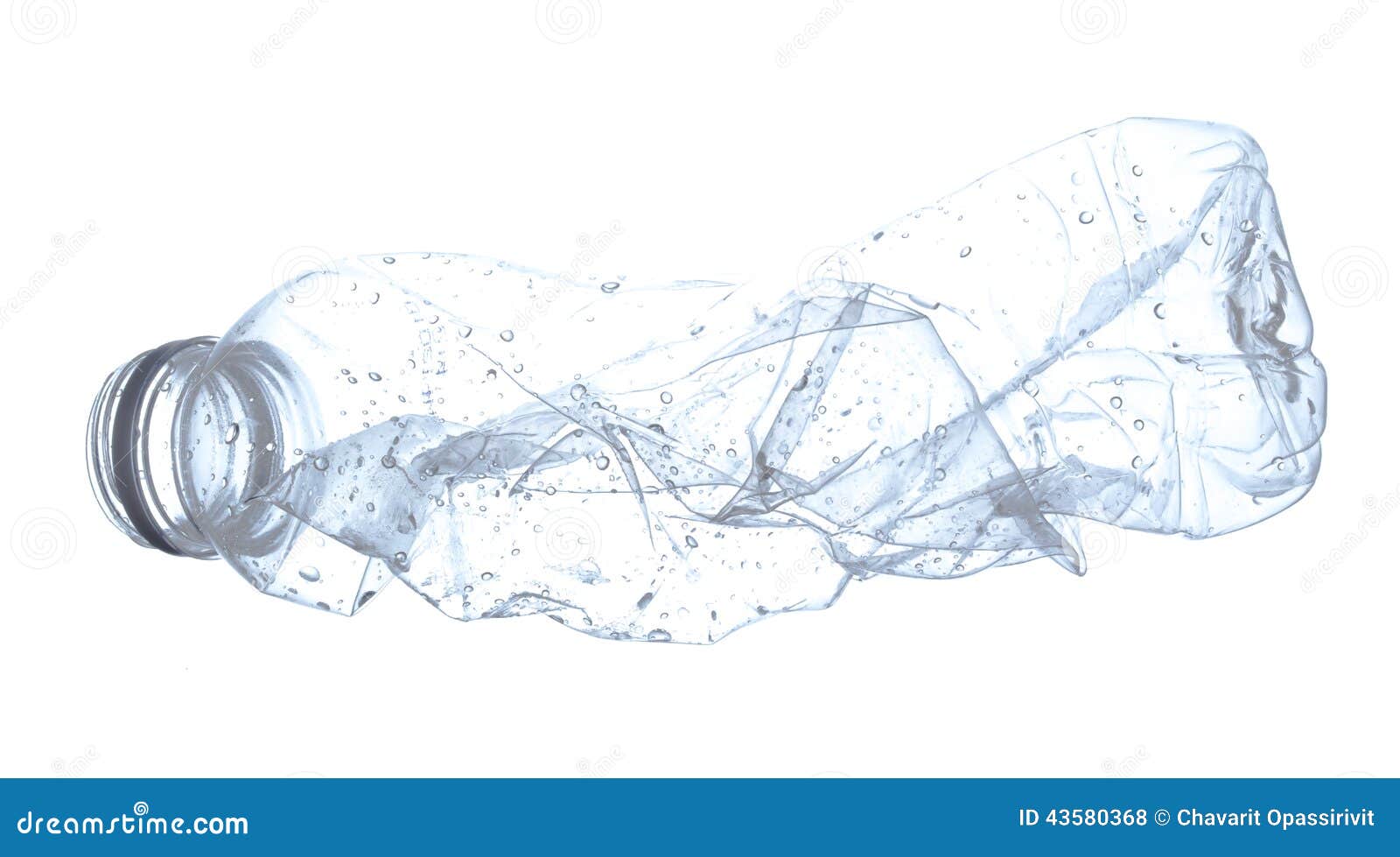 Smashed Plastic Water Bottle Stock Photo - Image of distortion ...